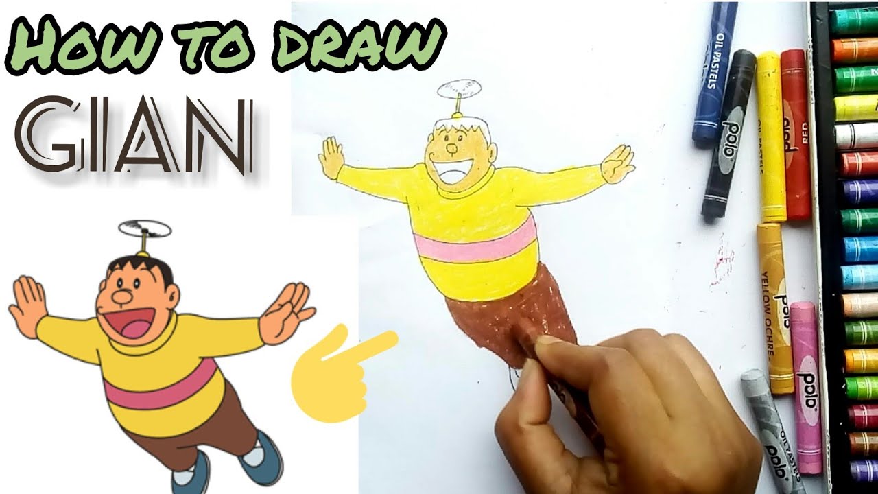 How To Draw GIAN From Doremon? - YouTube
