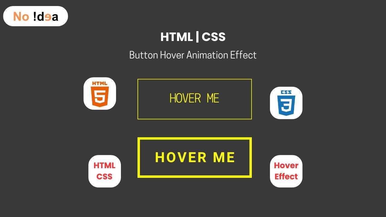 Creative Html Css Button Hover Animation Effects Html Css Only Youtube 3827