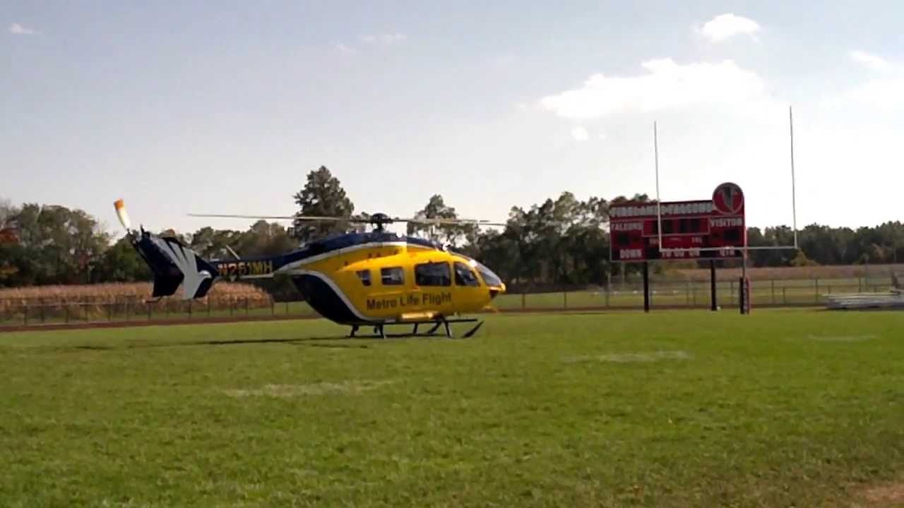 Cleveland Metro Life Flight take off FHS - YouTube