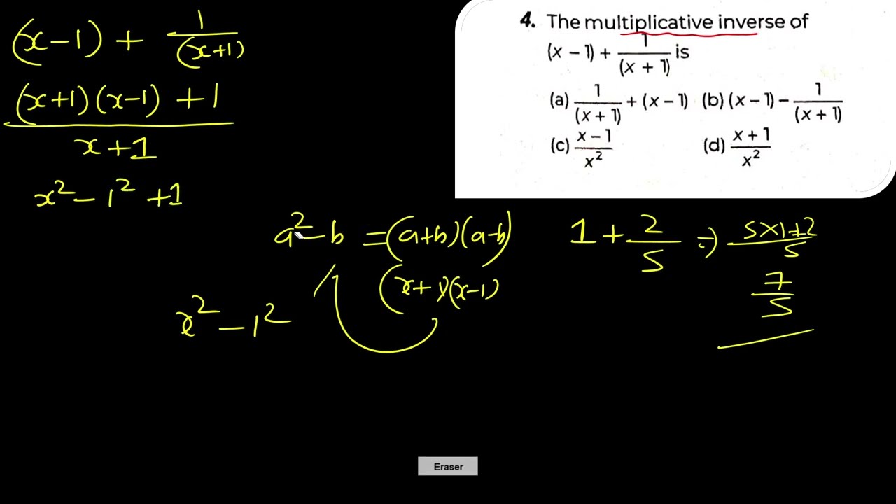 Multiplicative Inverse Of X 1 1 Upon X 1 Is Conceptual Solution Multiplicative Inverse Of X 1 1 Upon X 1 Is Conceptual Solution