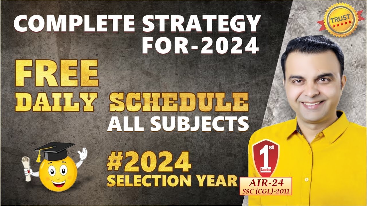 Complete Strategy 2024 Exams by RAJA SIR || FREE Daily Schedule || All ...