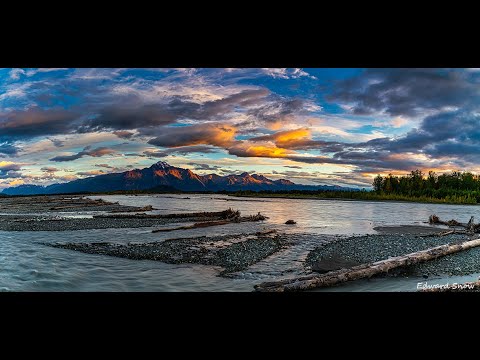 Matanuska River Sunset, Alaska - Photographing a Glacier-fed river in South Central, Alaska