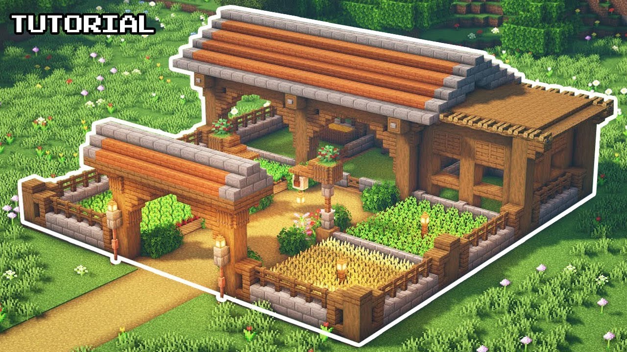 Minecraft : How to build a Survival Wooden Barn 🐖 (#2) - YouTube