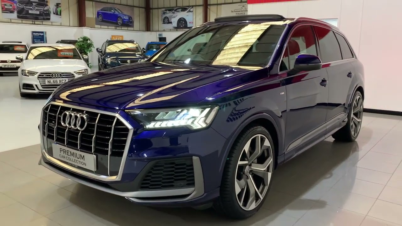 Audi Q7 45TDI S-Line Navarra Blue - YouTube