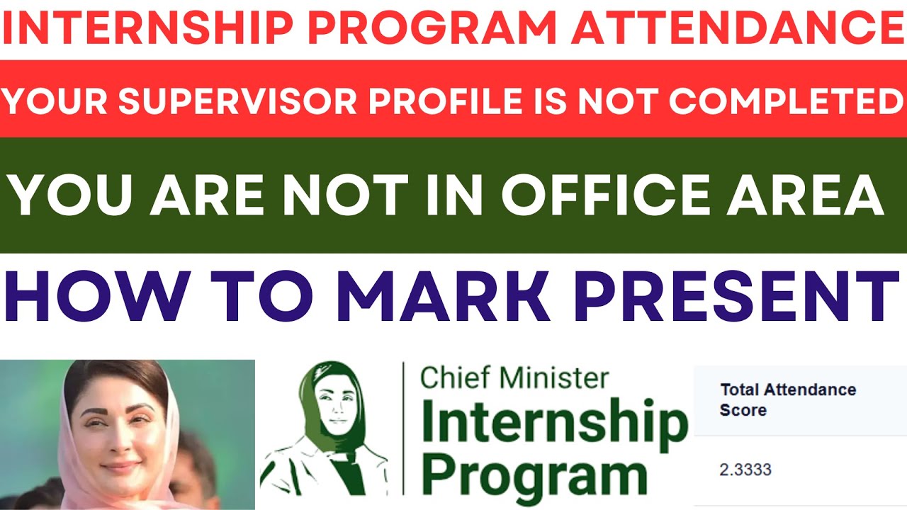 Punjab Internship Program | How to Mark Attendance | Fixed Attendance ...