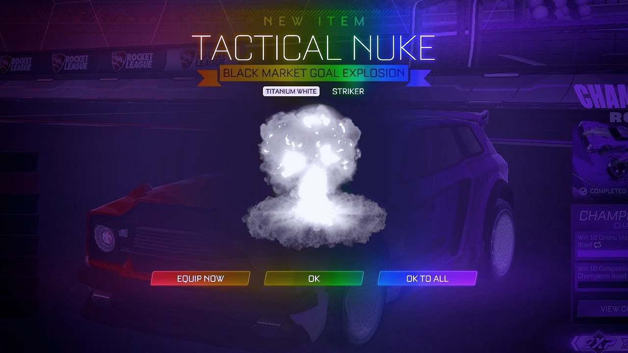 PLAYING ROCKET LEAGUE WITH THE TITANIUM WHITE TACTICAL NUKE GOAL ...