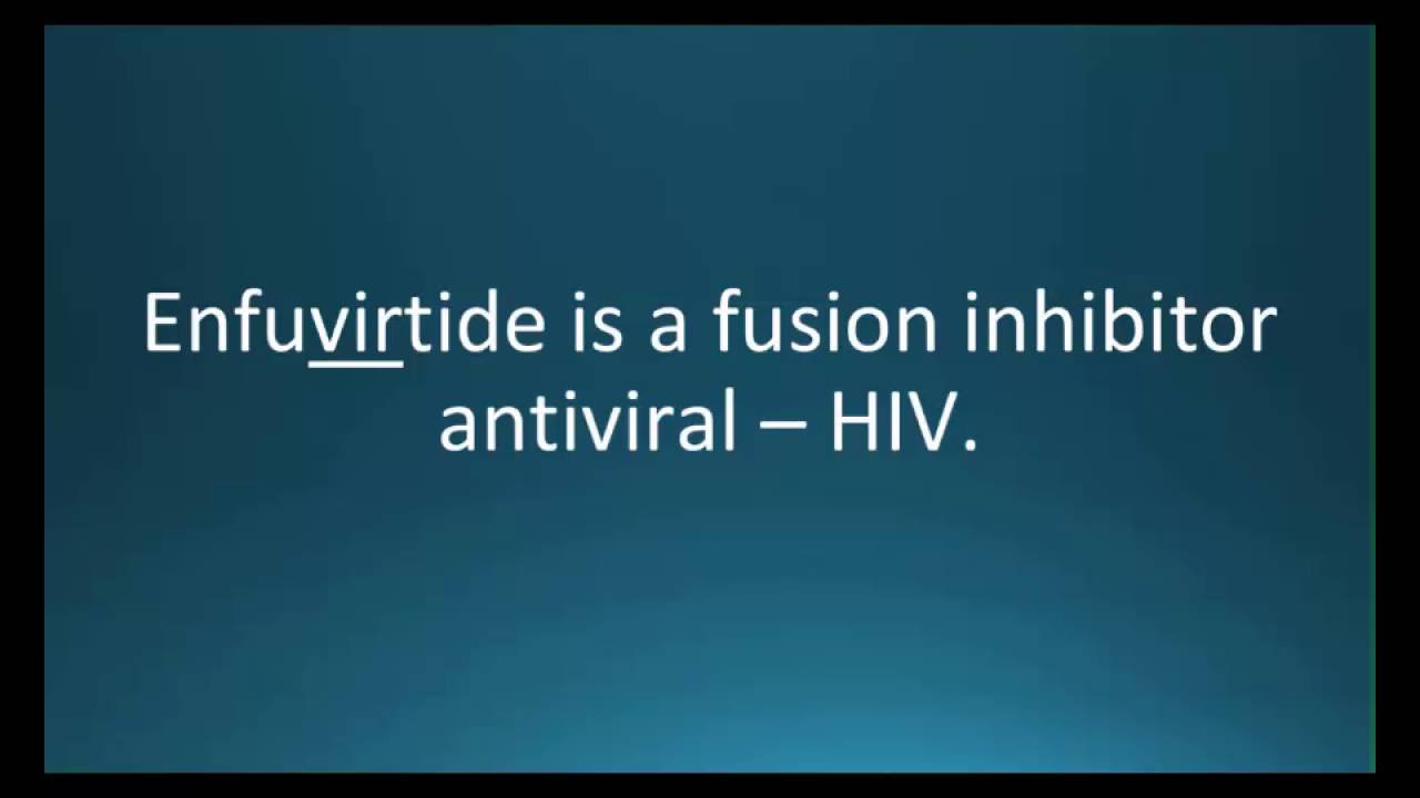 How to pronounce enfuvirtide (Fuzeon) (Memorizing Pharmacology ...