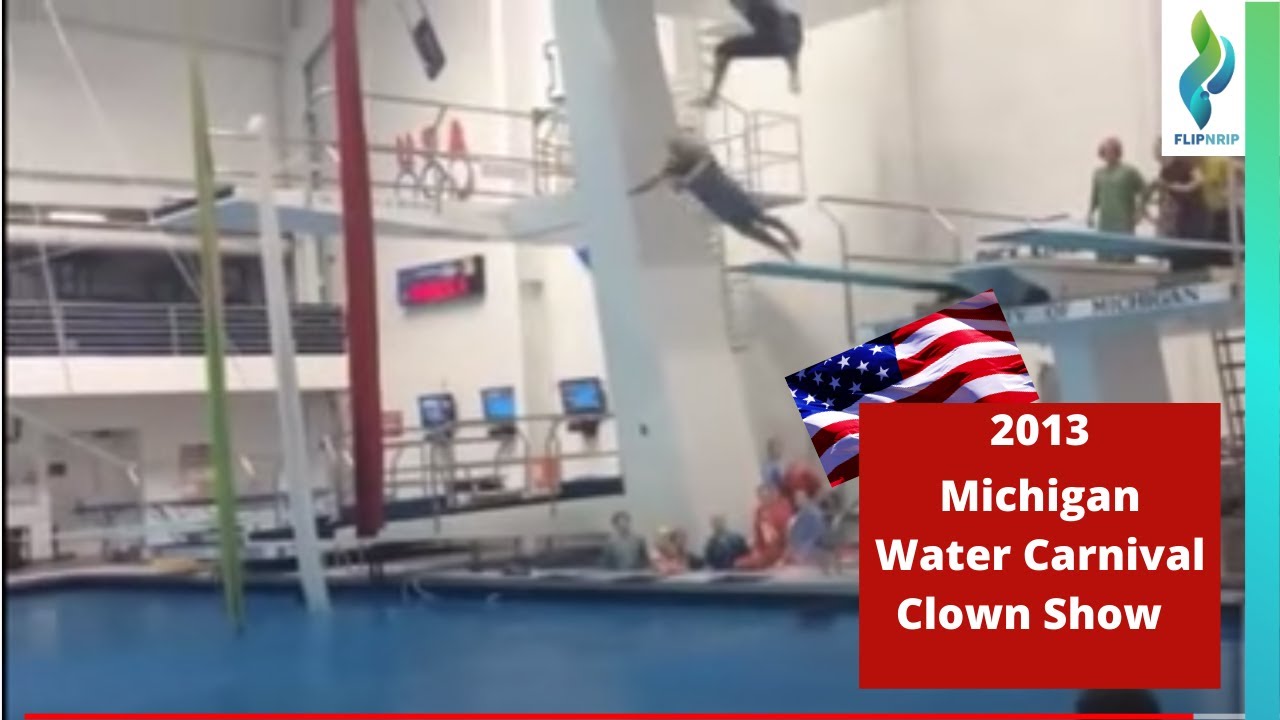 2013 Dick Kimball - Michigan Water Carnival - Clown Diving show - YouTube