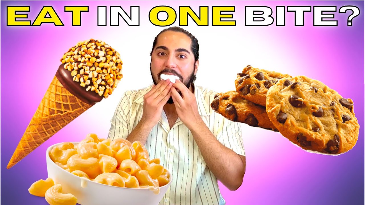 ONE BITE CHALLENGE!!! (COOKIES, MAC AND CHEESE, ICE CREAM & MORE) - YouTube