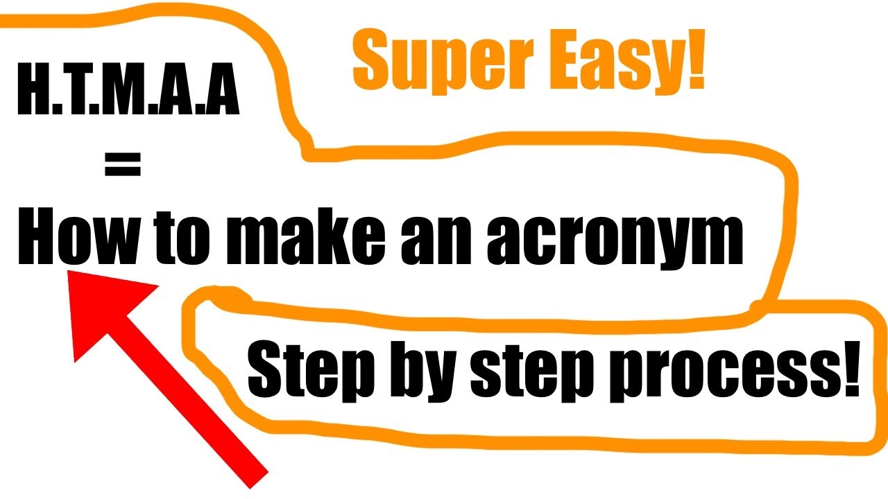 How to Make an Acronym (SUPER EASY) - YouTube