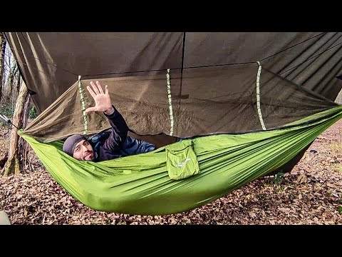 HAMAK KAMPI GERÇEKLERİ | Tek Başına Bushcraft Tarzında Hamak Kampı