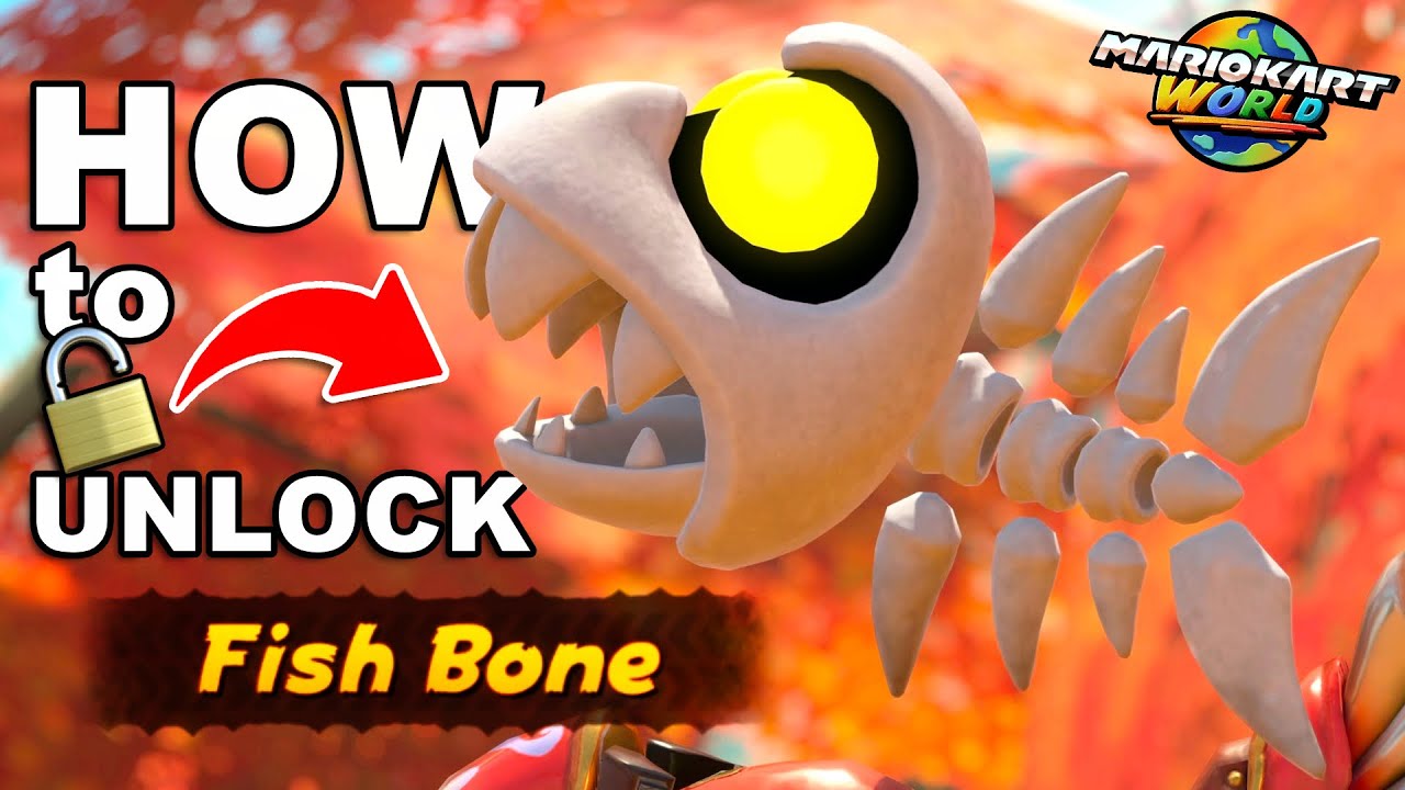 How to Unlock FISH BONE in Mario Kart World | Quick & Easy Kamek Orb ...
