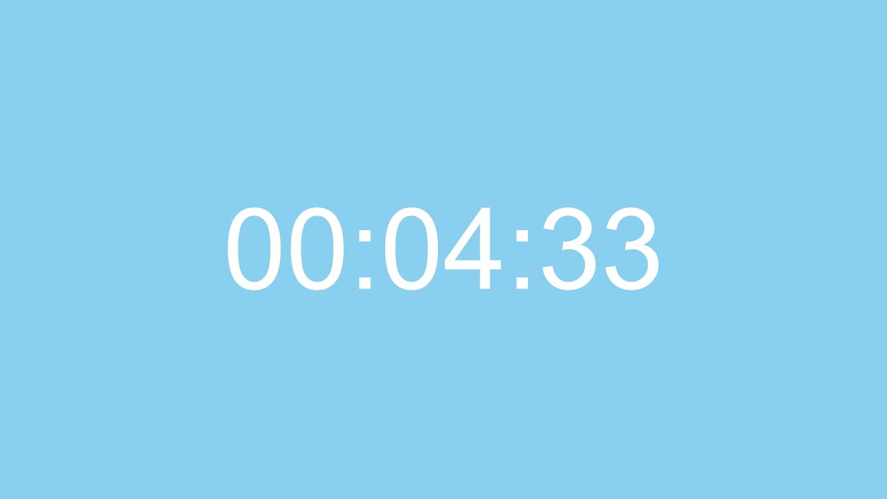 4 Minute 33 Second Timer - (273/36,000) - YouTube