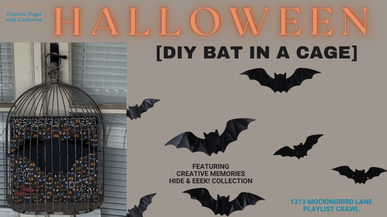 Spooky Bat Craft: Creative Memories Hide & Eeek! Layout in a Cage ...