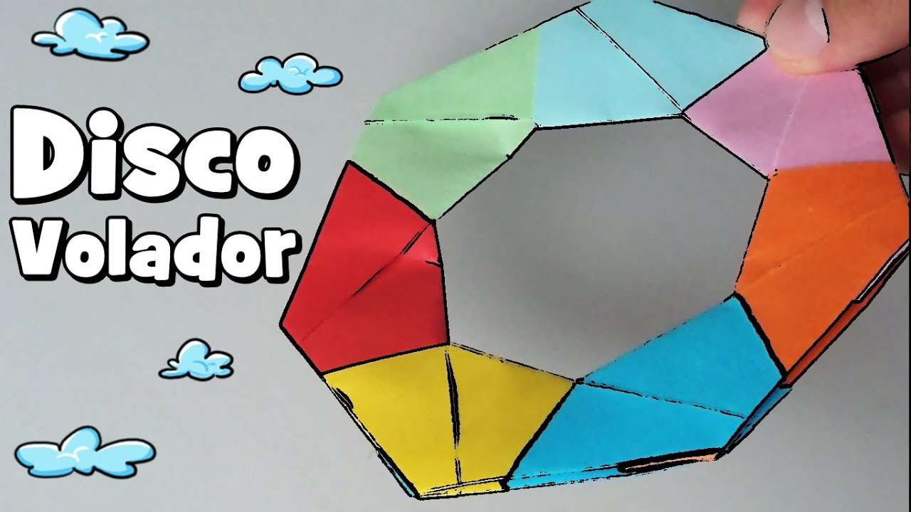Frisbee Volador de Papel - Origami - YouTube