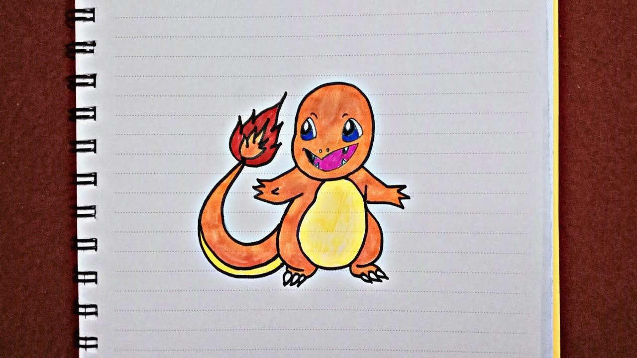 How to draw charmander | Pokemon | Easy to draw 👍 - YouTube