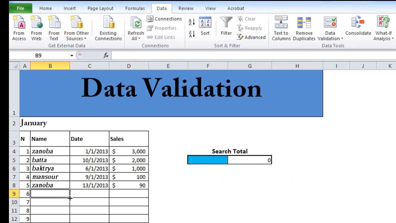 Advanced Excel 2010 Video 34 Data Validation List In Excel Mr Ahmed advanced-excel-2010-video-34-data-validation-list-in-excel-mr-ahmed