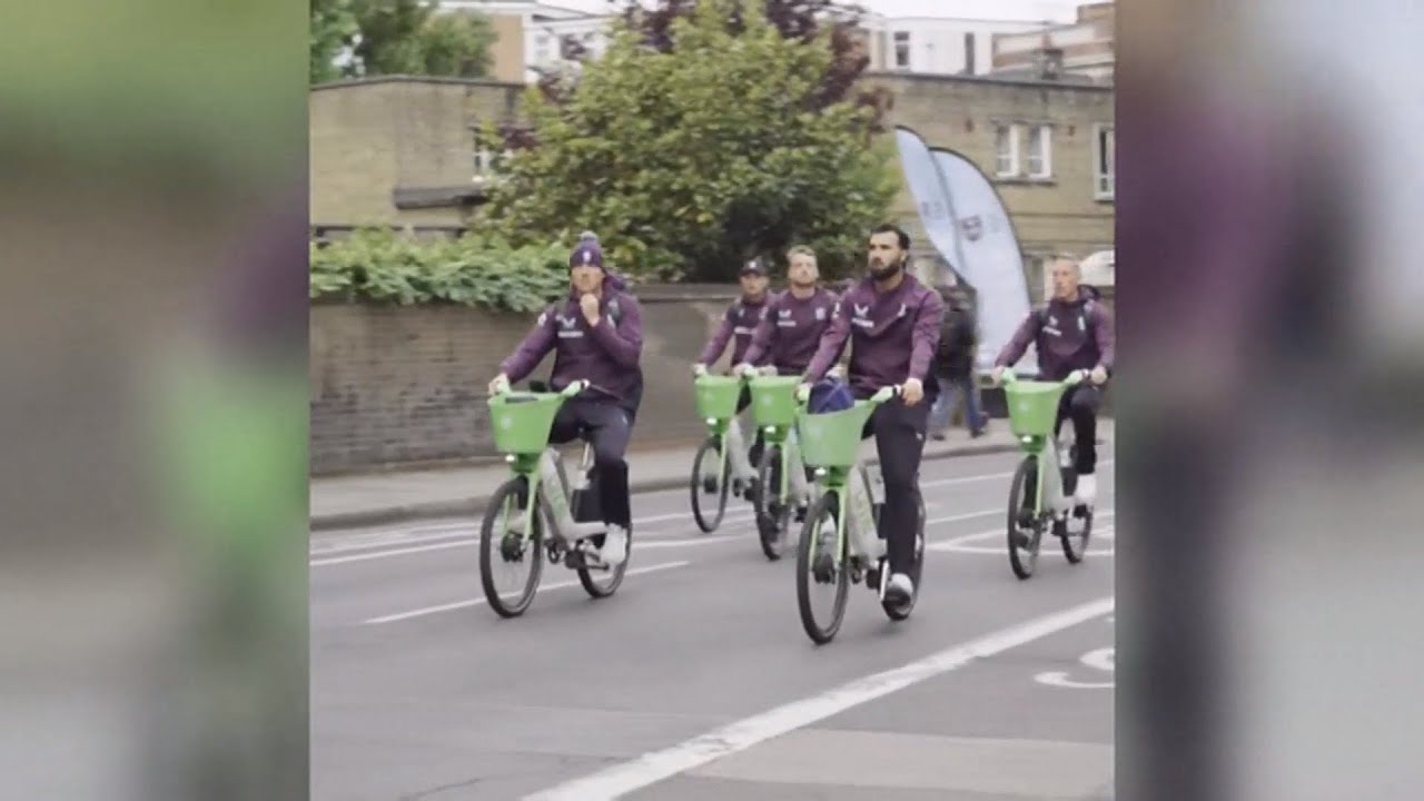 England cricketers ride Lime bikes to Oval with West Indies when stuck ...