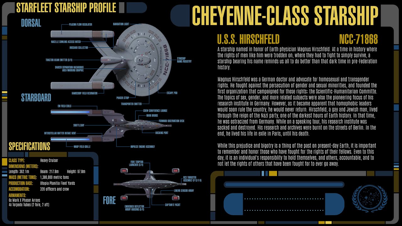 Starfleet Starship Profile 3 - USS Hirschfeld NCC-71868 - YouTube