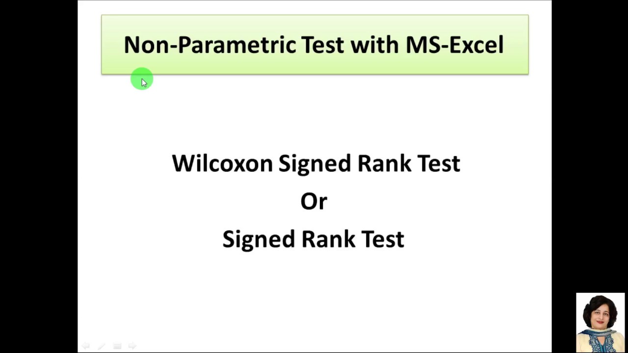 4. Wilcoxon Signed Rank Test | Non-Parametric Test with MS-Excel - YouTube