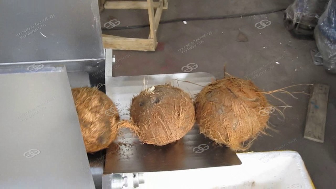 coconut peeling machine| coconut sheller machine - YouTube