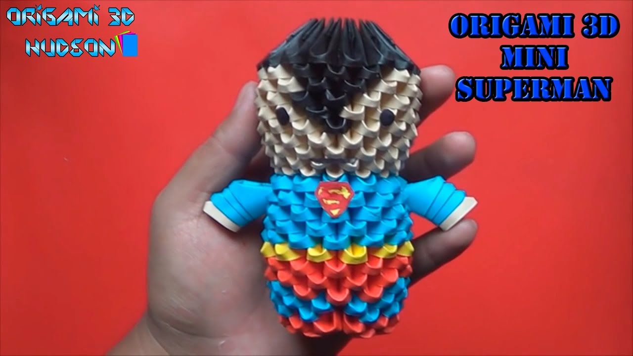 Origami 3D Mini Superman - YouTube