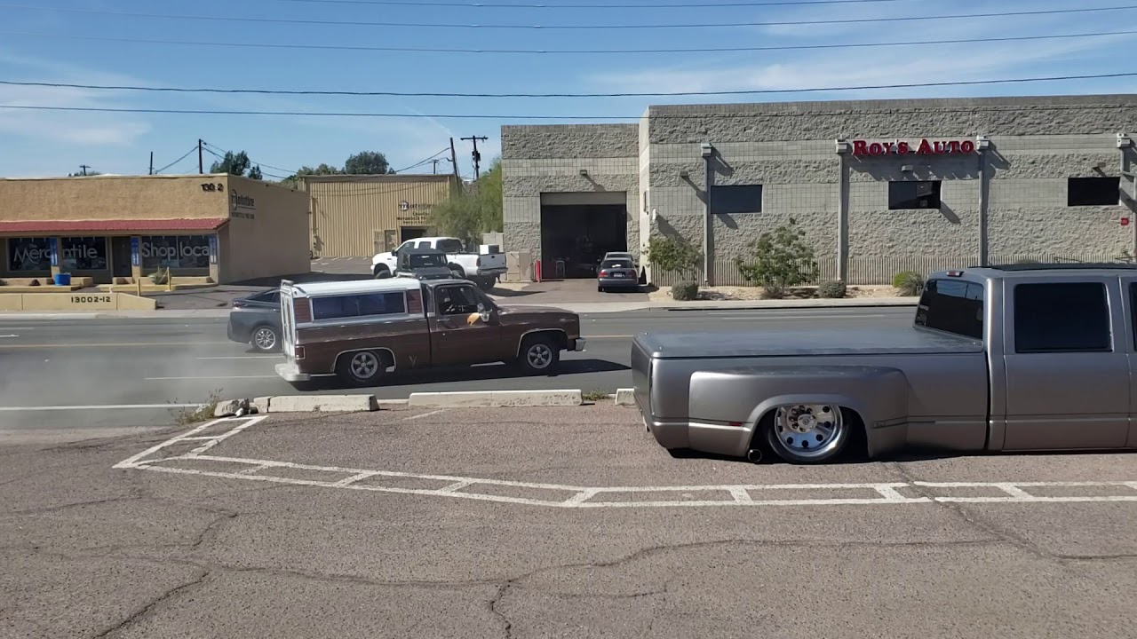 Bagged C10 Square body - YouTube
