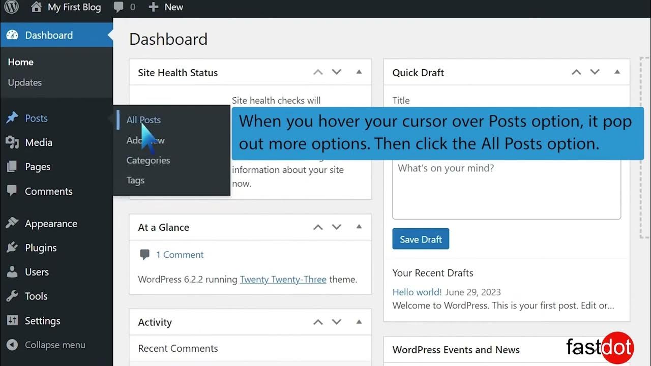 How to Remove Sample Comments and Posts From WordPress Fastdot - YouTube