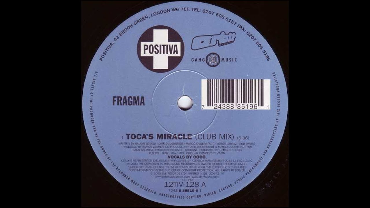 Fragma - Toca's Miracle (Club Mix)(2000) - YouTube