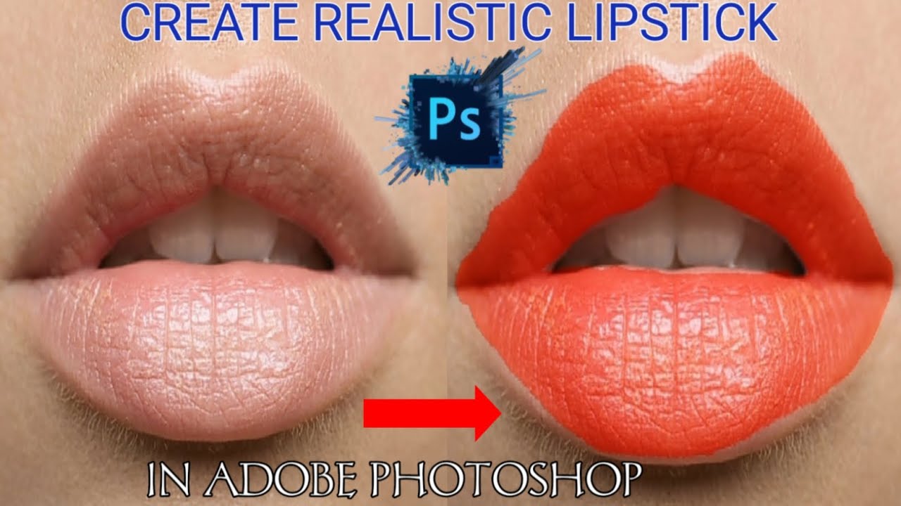 Create Realstic lipstic in photoshop - YouTube