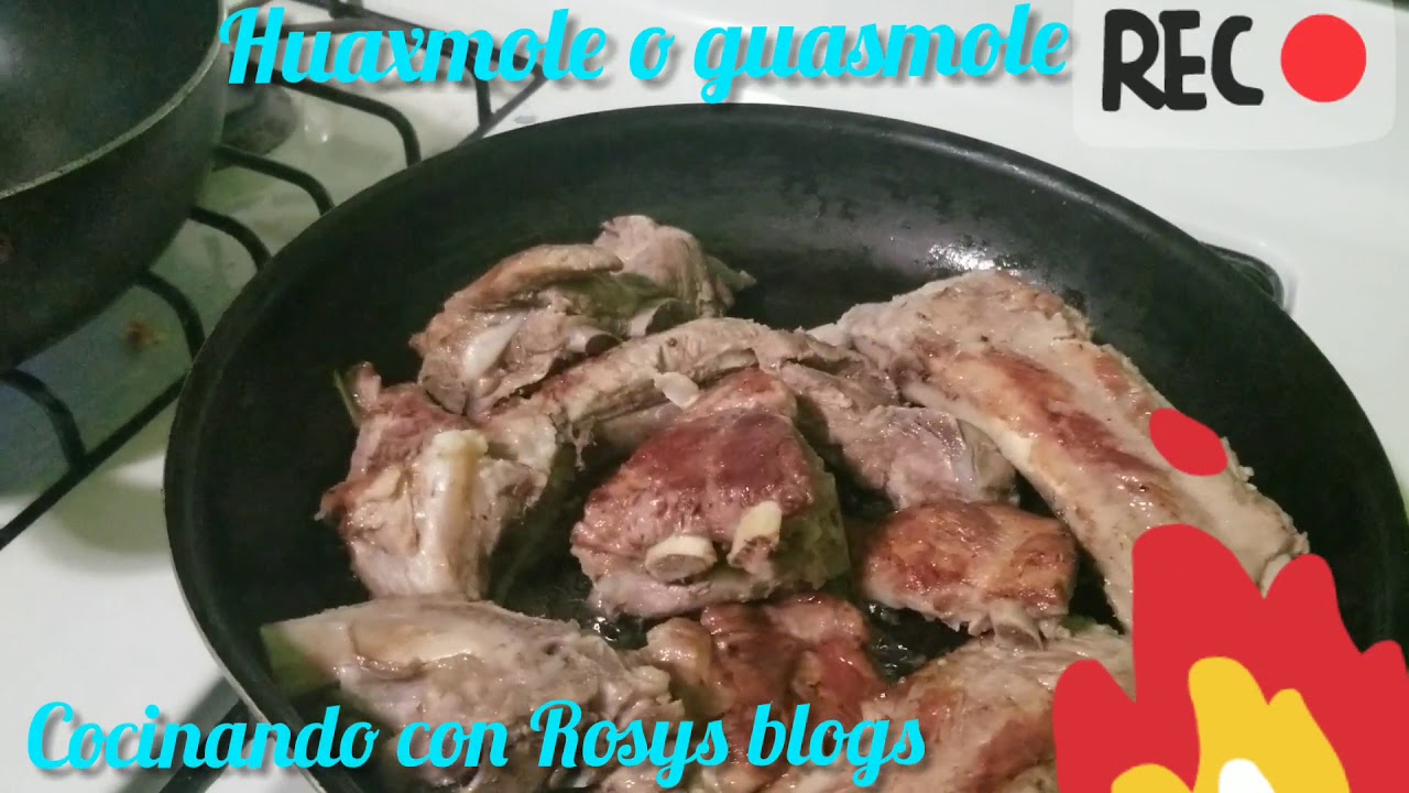 Huaxmole o Guácimole de costillas de cerdo - YouTube