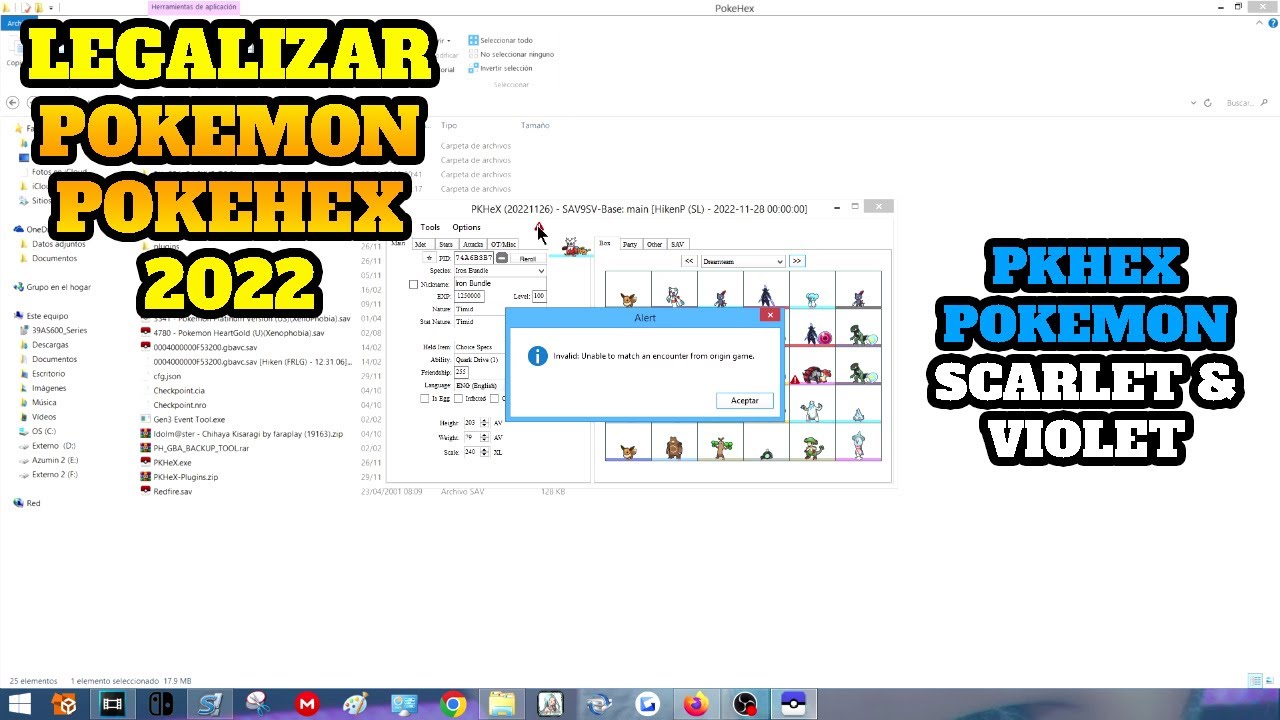 Legalizar Pokemon En Pokehex - Pokemon Escarlata y Purpura ...