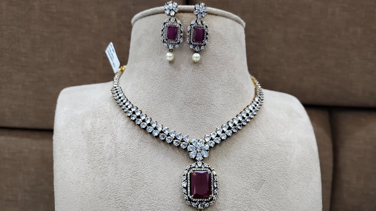 Victorian neck sets|watsup @9676533322| - YouTube
