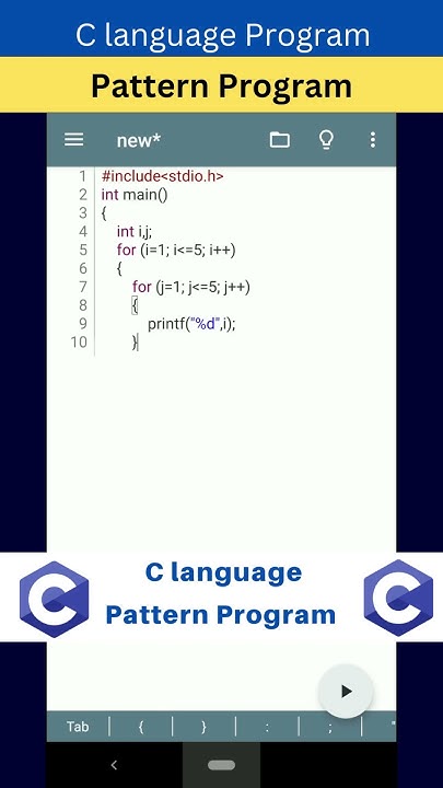 C Language Pattern Program C Language Viral Trending Shorts Youtube