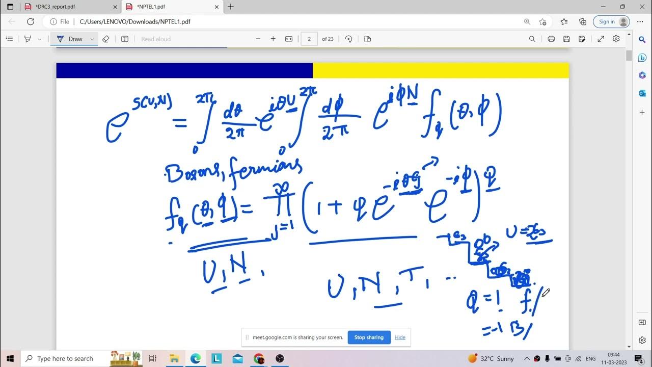 2.Introduction to statistical mechanics NPTEL problem solving session - YouTube