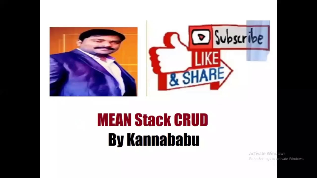 MeanStack Crud-Part1 - YouTube