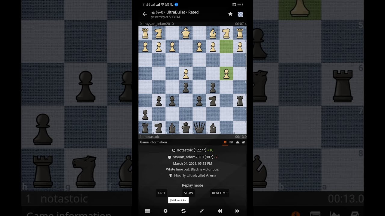 King's Pawn Game tortoise opening 1 Chess #shorts Not a Stoic - YouTube