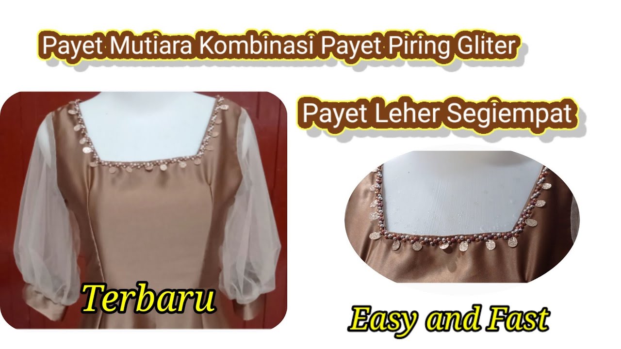 Tips Memasang Payet Mutiara Kombinasi Payet Piring Oval Pada Leher ...