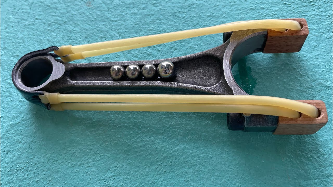 How Do You Make A Powerful Slingshot With Old Car Part? / DIY - YouTube