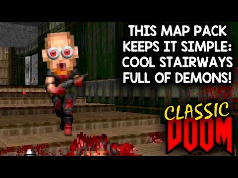 COOL STAIRWAYS FULL O' DOOMDEMONS! | Let's Play Doom (Double Impact Wad ...
