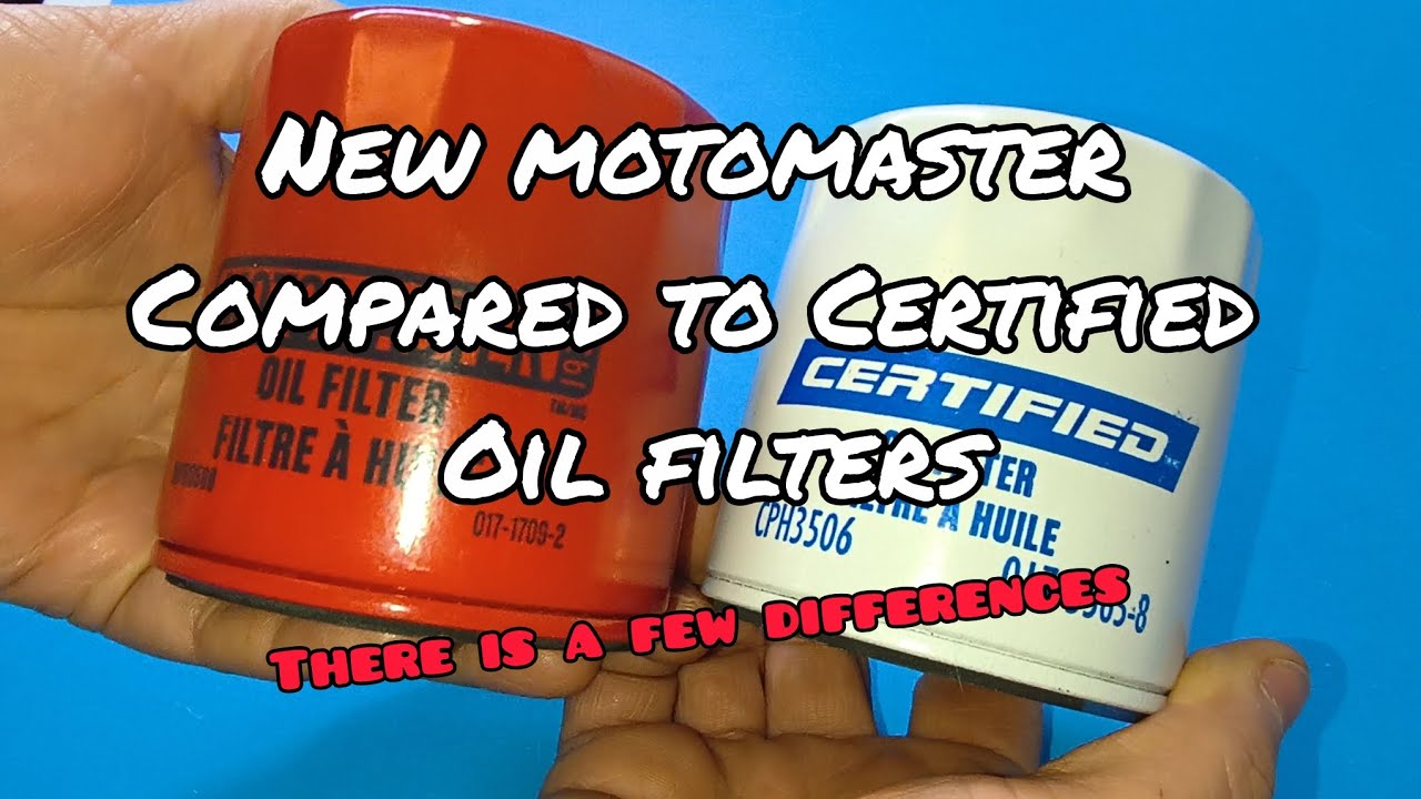 New Motomaster and Certified oil filters compared - YouTube