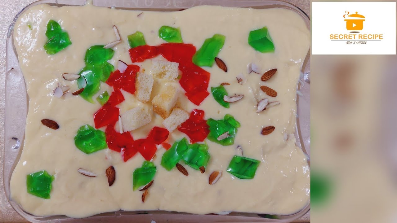 Very yummy Fruit custard triffle for parties , recipe- secret recipe ...