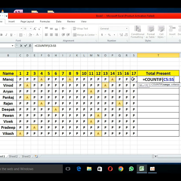 countif Formula in excel part-3 - YouTube