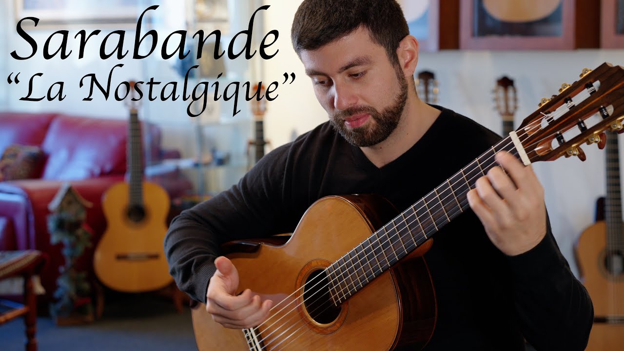 Auclair: Sarabande on a 630mm David Ryer Double Top Guitar - YouTube