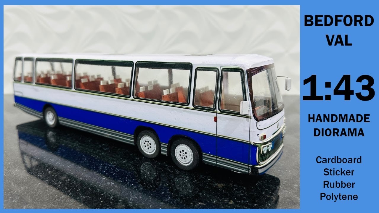 1:43 Scale Handmade Bedford VAL Vintage Bus from UK for Diorama Model ...