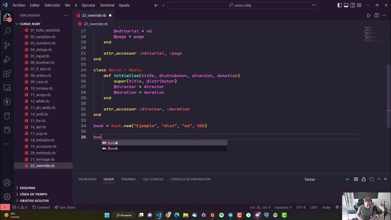 23 Override - Curso Ruby - OpenBootcamp - YouTube