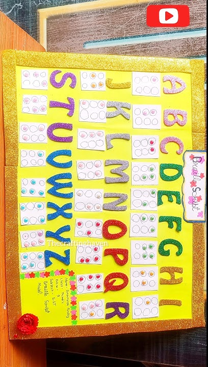 how to make Braille script for school project 🏫 #school #project - YouTube