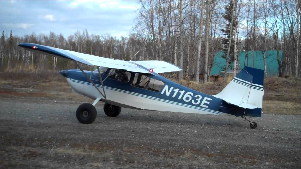Alaska Flying: B7GCBC Citabria Landing on a private Airstrip - YouTube
