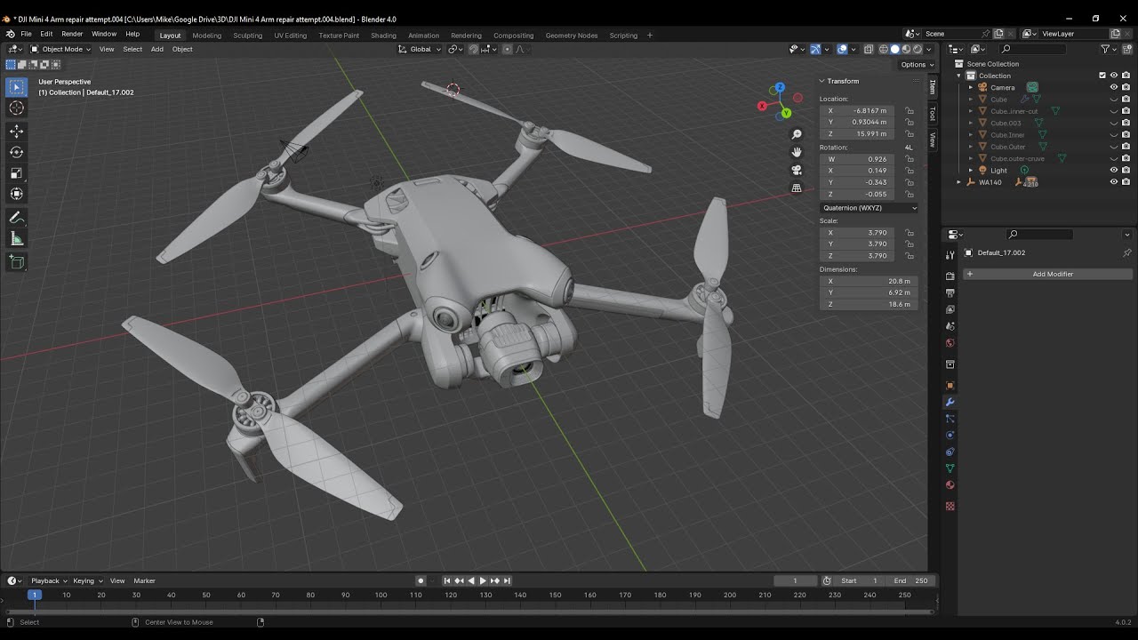 DJI Mini 4 Pro crash, and repair for €1,00 - YouTube