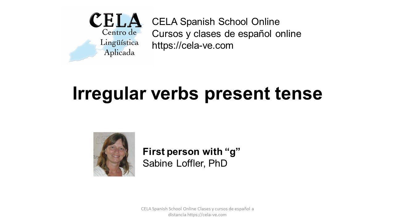 Spanish irregular verbs with g in the first person present tense - YouTube